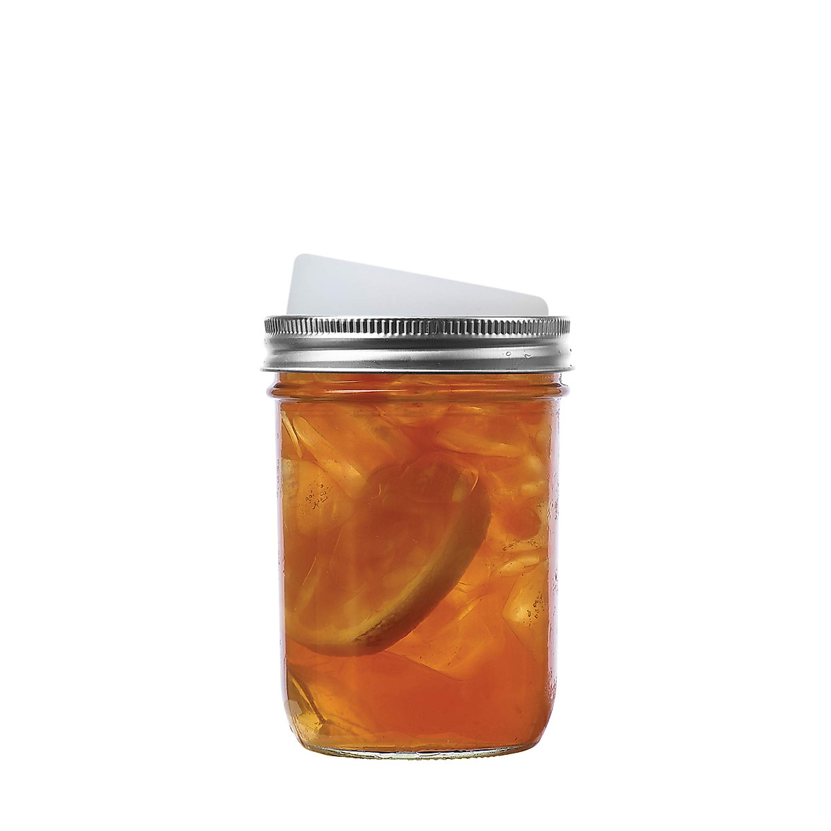 Jarware Translucent 82673 Wide Mouth Drink Lid, Set of 4, Without Straws