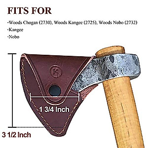 Kosibate for T-Hawk Leather Sheath, Fits for Woods Chogan, Kangee, Nobo, Tomahawks D2730-1
