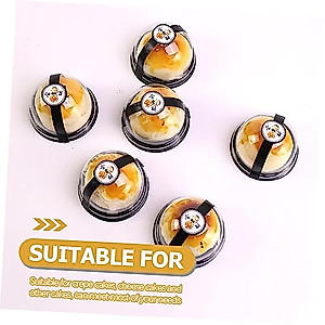 Abaodam 250 Sets Egg Yolk Crisp Packaging Box Egg-yolk Puff Container Mini Cupcake Container Cheesecake Pan Mini Plastic Containers Multi-function Bakery Case Dessert Box Paper Mousse