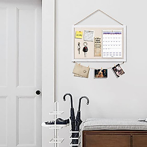 Emfogo Cork Board Wooden Frame Bulletin Board 16"x11" Cork Boards for Walls Office Decor for Girls Room, Office, Bedroom, Kids Room, Classroom