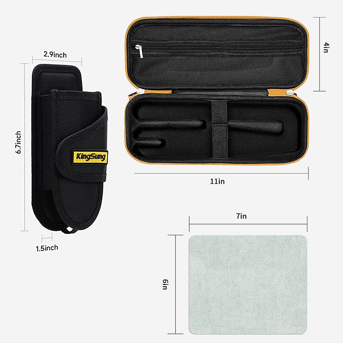 KingSung Hard Case Bundle with Tester Meter Holster Replacement for Fluke T5-1000/T5-600/T6-1000/T6-600/T+PRO Voltage Continuity,3D Molded Appearance and Real Machine Custom Lining