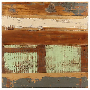 YPWRENH Adjustable Swivel Table Bar Table Bistro Table Square 19.7"x19.7"x29.5" Solid Reclaimed Wood for Dining Room, Kitchen or Living Room