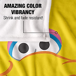 Sesame Street Big Bird Head Officially Licensed Silky Touch Super Soft Throw Blanket 36" x 58"