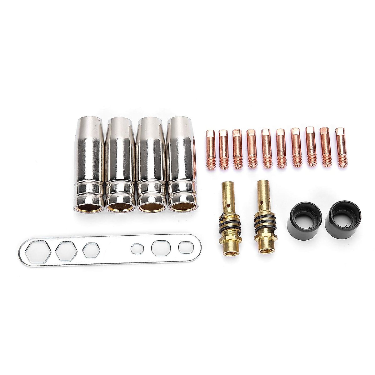 MIG Torch Gun Welding Accessory Kit Tip-Nozzle-Diffuser-Adapter Fit for Binzel 15AK MIG Welder MIG Welder Diffuse