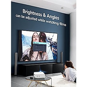 4K Projector, Projector with WiFi and Bluetooth, Portable Movie Projector with Remote, Home Theater Video Projector Compatible with HDMI, USB, MicroSD, Laptop, iOS & Android