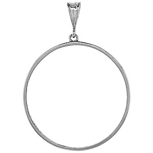 Sterling Silver Mexican Cien Pesos Bezel 39 mm Coins Prong Back Square Edge Coin NOT Included