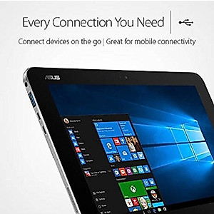 ASUS T102HA-D4-WH Transformer Book 10.1" 2 in 1 Touchscreen Laptop, Intel Quad-Core, White, Pen and Keyboard Included