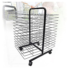 NEOCHY Drying Racks,Art Drying Rack,Drying Easel,Removable Educational Product Drying Rack with Pulleys,Magazine Air-Dry 26-Layer