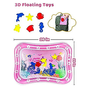 SEPHIX Baby Stuff for Newborn Toys 0-3-6-12 Months Girls Gifts, Infant Toys 0-6 Months Crawling Inflatable Water Tummy Time Mat, Montessori Activity Center for Babies Development Toys 6 to 12 Months