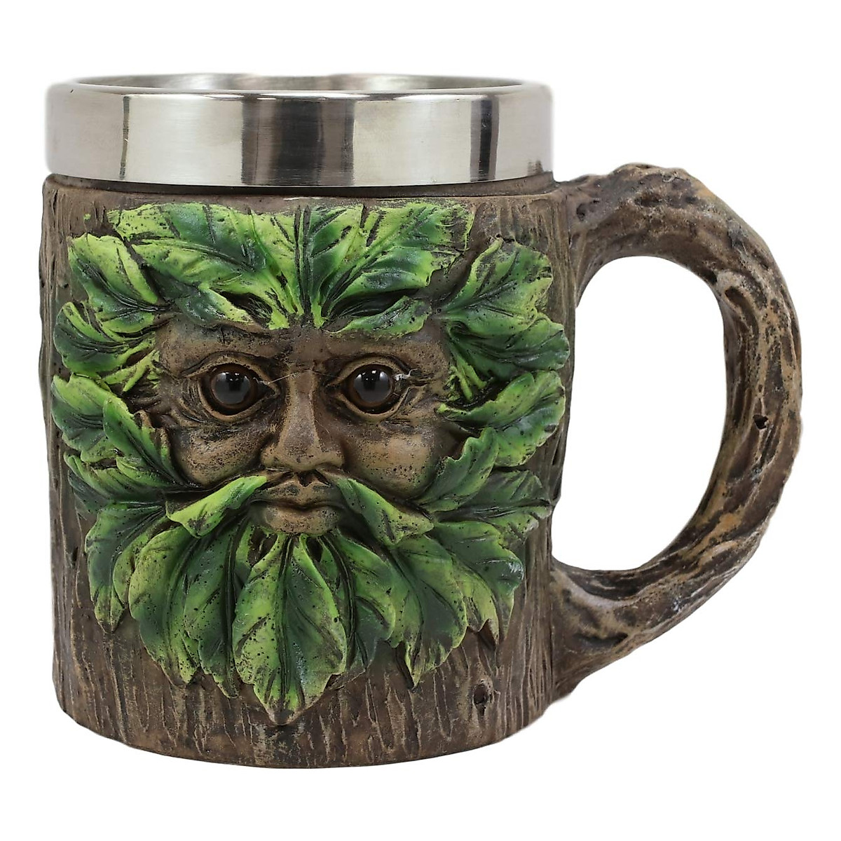 Ebros Gift Whimsical Magic Forest Spirit Chibi Greenman Drink Mug With Tree Bark Design Texture Beer Stein Tankard Coffee Cup 16oz Fantasy Willow Of The Wisteria Woods