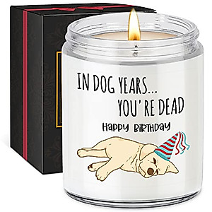 GSPY Dog Years Birthday Candle - Funny Birthday Gifts for Him, Her, Mom, Dad, Husband, Best Friend, Sister - Fun Birthday Gifts, 30th, 40th, 50th, 60th Birthday Gifts for Men, Women - Dog Lover Gifts