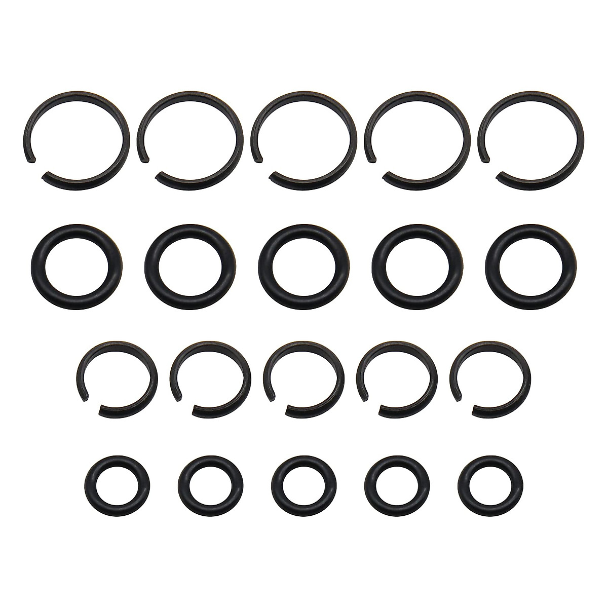 RURBRIN 10 Sets of 1/2 inch & 3/8 inch Impact Wrench Retainer Rings with O-ring, Compatible With Electric Wrench/Pneumatic Wrench