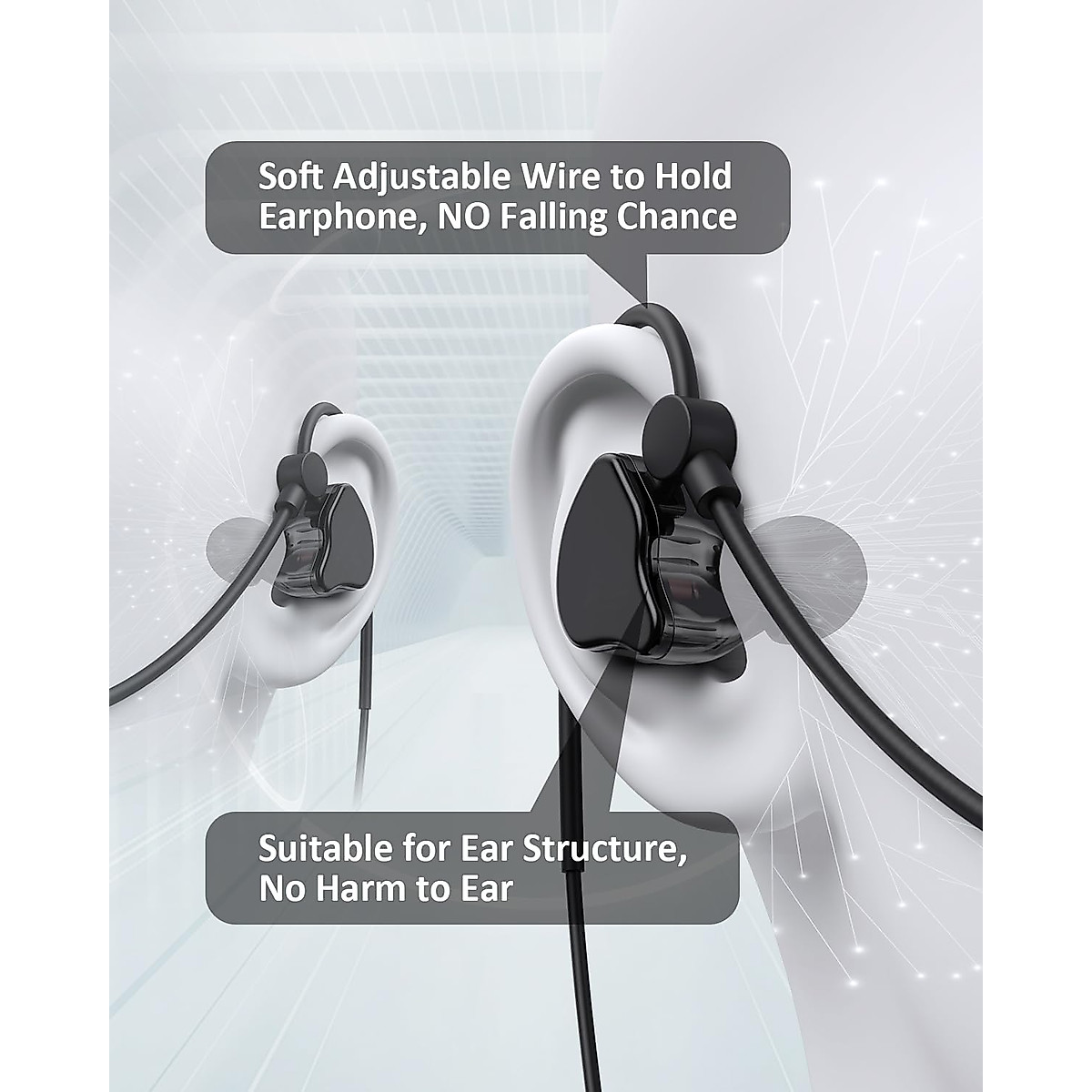 Maxquall Referee Headset Earphone Newly-Designed Earpiece Professional 1pc V6 V4 FBIM Football Arbitro Coach Judger Arbitration Earhook Soccer Headset(1PC R Earpiece)