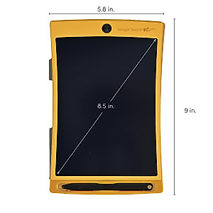 Boogie Board Jot Reusable Writing Tablet for Adults, 8.5 Digital Notebook with Instant Erase, Digital Notepad with Magnets, Note Taking Tablet for Work or School, Gold with Protective Folio