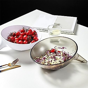 Drainer Food Basket with Spout, Multifunctional Draining Fruit Food Vegetable Kitchen Sink Drainer Bowl Colander Drainbowl Fruits Washer Salad Basket (2PCS*Grey)