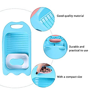 Cabilock Plastic Washboard Basin Non- Slip Washing Washboard Plastic Home Laundry Washboard Mini Washboard for Kids Shirts