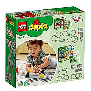 LEGO DUPLO Town Train Tracks Expansion Set 10882 - Building Block Railway Toys for Toddlers, Duplo Train Collection, Learning Through Play, Kid-Friendly Gifts for Boys and Girls Ages 2-5