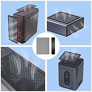 400x300mm DIY PC Case Dust Mesh Filter, 2Pack PVC Dustproof Mesh Filter Cover with Magnetic Strip for Computer PC Case