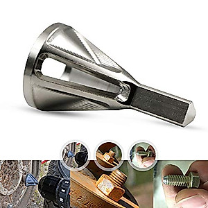 Deburring External Chamfer Tool, Deburring Tool Hard High Speed Stainless Steel Remove Burr Quickly Repairs Tools for Drill Bit External Chamfer Silver Triangle 4PCS