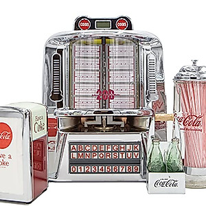 arkrocket 200 Wall-O-Matic Table Jukebox Wallbox Wireless Bluetooth Speaker FM Radio SD USB Retro American Diner Style Tabletop