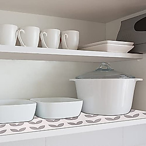 Shelf Liner, Cabinet Liner, 15 Inch x 20 FT, Plastic Shelf Liners for Kitchen Cabinets, Non Adhesive Kitchen Drawer Cabinet Liner for Pantry/Wire Shelves/Fridge/Drawer/Dresser