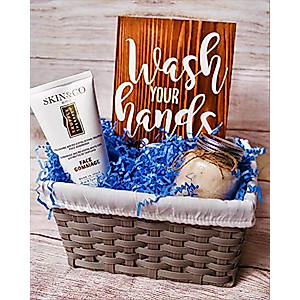 MagicWater Supply Crinkle Cut Paper Shred Filler (2 LB) for Gift Wrapping & Basket Filling - Sky Blue