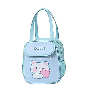 𝗖𝘂𝘁𝗲 𝗟𝘂𝗻𝗰𝗵 𝗕𝗮𝗴 Kawaii Animal Lunch Box Insulated Lunch Bag for Women Durable Reusable Tote Bag