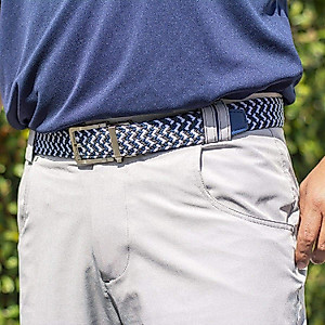 Nexbelt Braided Golf Belt with Ratchet Technology - Cut to Fit Braided Golf Belt for Men - PreciseFit Braided Stretch Golf Belt with 1 3/8" Width Strap - Anchor