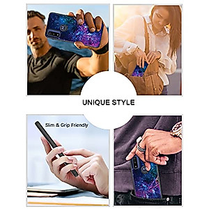 BENTOBEN Compatible with Moto G Pure Case, Slim Fit Glow in The Dark Soft Flexible Bumper Protective Anti Scratch Non-Slip Cases Cover for Motorola Moto G Pure (2021) 6.5 Inch, Nebula/Galaxy Design