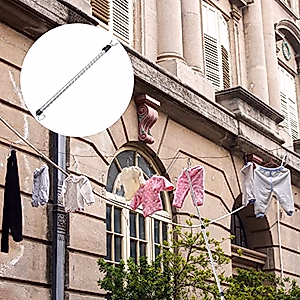 DOITOOL Garment Rod Hanger Retriever Pole- Adjustable High Reach Garment Hook Closet Pole- Extendable Reaching Stick Pole to Easily Reach Clothes and Closet Poles (Silver) Garment Hook Reach Pole