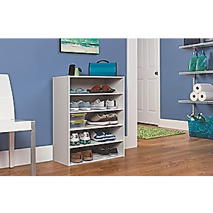 ClosetMaid 1565 Stackable 5-Shelf Organizer, White