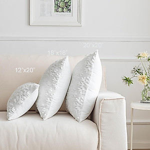 SHITURRE Christmas Snowflake Decorative Throw Pillow Covers Set of 2 Packs, Soft Fluffy Pillowcases for Home Décor, Boho Pillow Covers for Couch Bedroom(White-Snowflake, 18"x18")