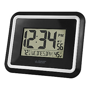 La Crosse Technology BBB84022 Atomic Digital Wall Clock with in Temp & Humidity