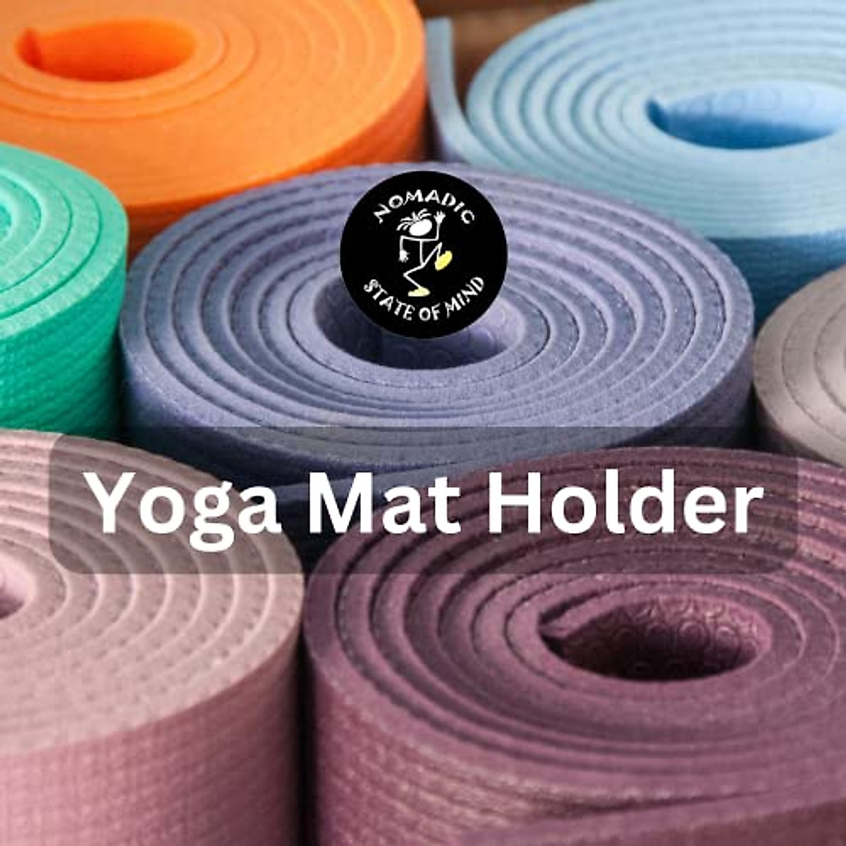 Nomadic State of Mind Yoga Mat Carrier | Durable Woven Rope | Adjustable Strap for Carrying | Exercise Mat Sling | Lightweight | Fits All Mat Sizes (Camel)