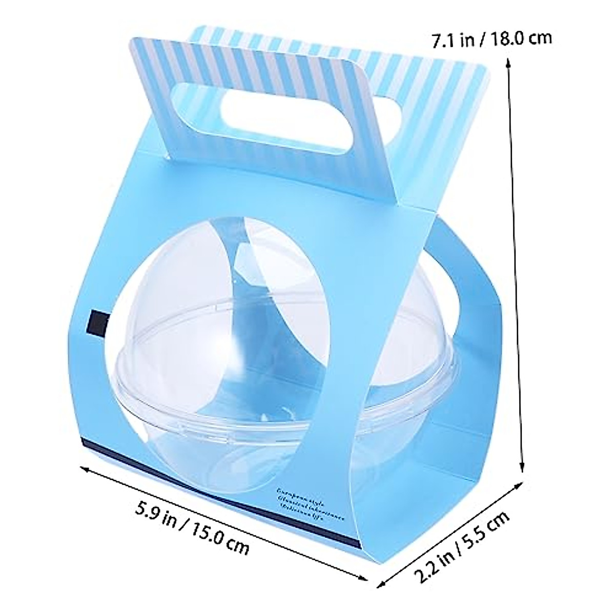 HEMOTON 10pcs Wedding Goodie Box Mini Cake Dome Wedding Favor Boxes Red Pasties Clear Plastic Container Mini Muffin Ball Shape Cake Box Plastic Cake Container Transparent Cake Container