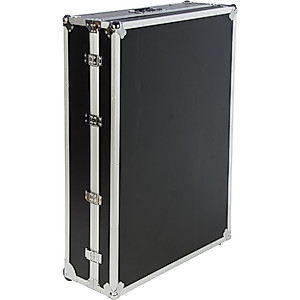 Displays2go Shipping and Storage Case with Wheels, Handles, EVA Foam Padded, Metal Edges (45 x 12.5 x 32.5)