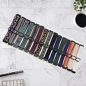 20mm Stretchy Band Compatible with Samsung Galaxy Watch 5/4 40mm 44mm/Watch 5 Pro 45mm/Watch 4 Classic 42mm 46mm/Watch 3 41mm/Galaxy Watch 42mm/Active 40mm/Active 2 40 44mm, Nylon Strap for Men Women