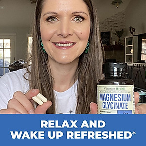Magnesium Glycinate 200mg Capsules (Glicinato de Magnesio) - Vegan Magnesium 200mg for Restful Sleep & Mood Support, Muscle Comfort, Bone & Nervous System Health. 60 Chelated Magnesium-Glycinate Caps