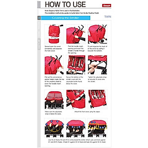 Manito Castle Alpha Twin Stroller Weather Shield (Navy)