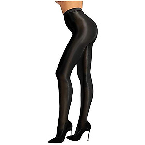 AmerStar 70D Women's Sheer Tights Stockings Oil Shiny Stockings Pantyhose Silk Pantyhose Bar Dance, Black, One Size