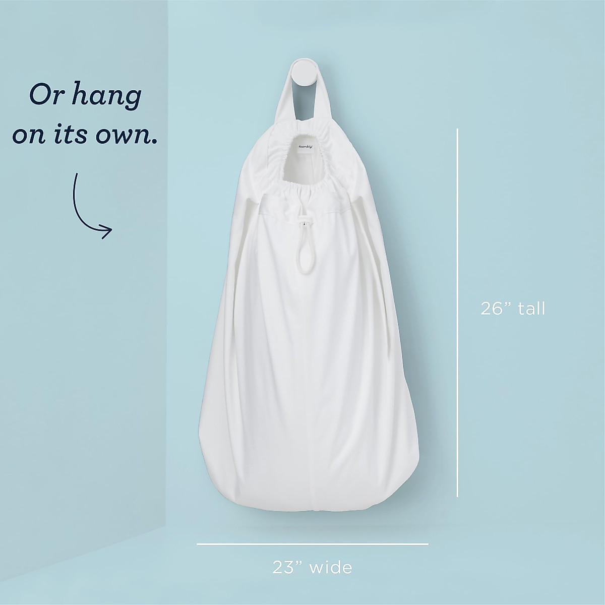 Esembly Pail Pouch, Hangable and Washable Waterproof Diaper Pail Liner and Reusable Laundry Bag, One Size, Sea Salt