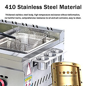 Commercial Countertop Gas Griddle - Stainless Steel Teppanyaki With Adjustable Temperature - High-Quality LPG Gas Grill For Outdoor Catering