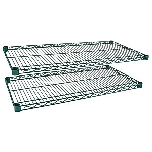 Regal Altair Green Epoxy Wire Shelf |Pack of 2 Shelves| for Storage in Humid Environments | Ideal for Restaurants, Stores, Businesses and Homes (Green Epoxy Wire Shelves, 24''W x 60''L)