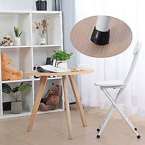 Chair Leg Floor Protectors,20mm 3/4 Inch Anti Slip Rubber Table Chair Leg Caps,Black, Fit Round Diameter 0.74"~0.79", 10 Pack