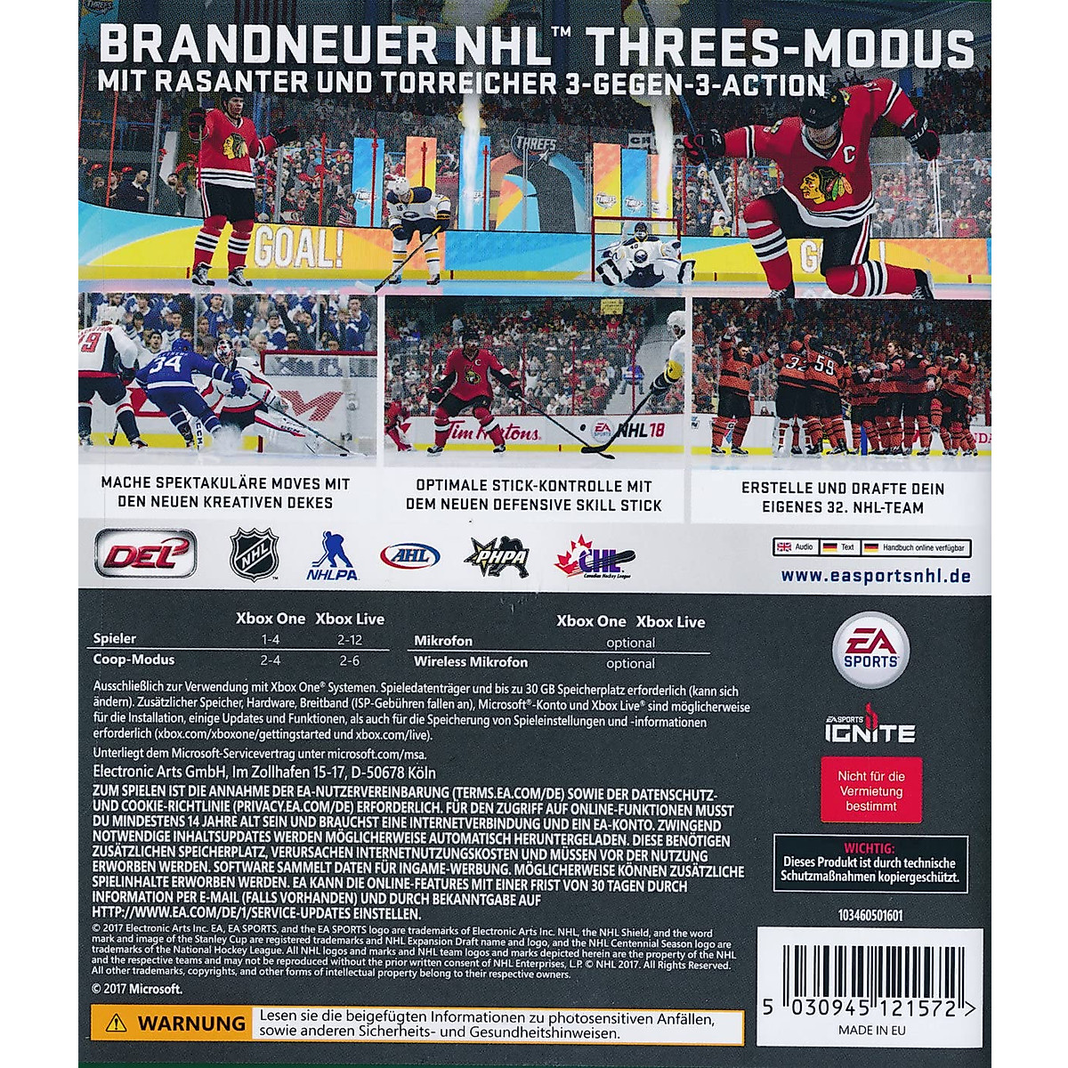 NHL 18, Xbox One-Blu-ray Disc