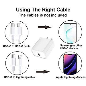 iPhone 14 Charger Block,20W USB C Charger iPhone Fast Charger Plug Type C Wall Charger Durable USB-C Power Delivery Adapter Compatible with iPhone14 Pro/14 Pro Max/14 Plus/13/13 Pro Max/12/12 Pro Max
