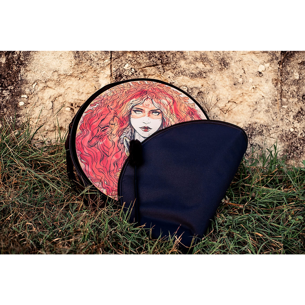 Bag for shaman vegan drum 24''| Soft and waterproof| Strong and resistant drum case