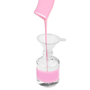 Eco-Fused Transparent Clear Empty Nail Polish Bottles - with Dupont Brushes - Set of 6 - Also Includes 6x Plastic Funnels, 12x Mixing Balls and 20x Sticker Labels - Making your Own Nail Polish