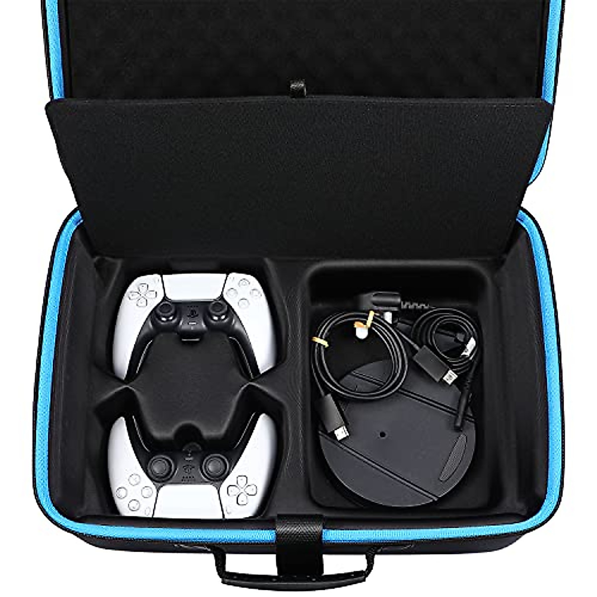 Migitec Hard-Shell Travel Case Compatible with PS5, Protective Carrying Case Holds Playstation 5 Console, Wireless DualSense Controllers, Original Base, Cables and Other Accessories