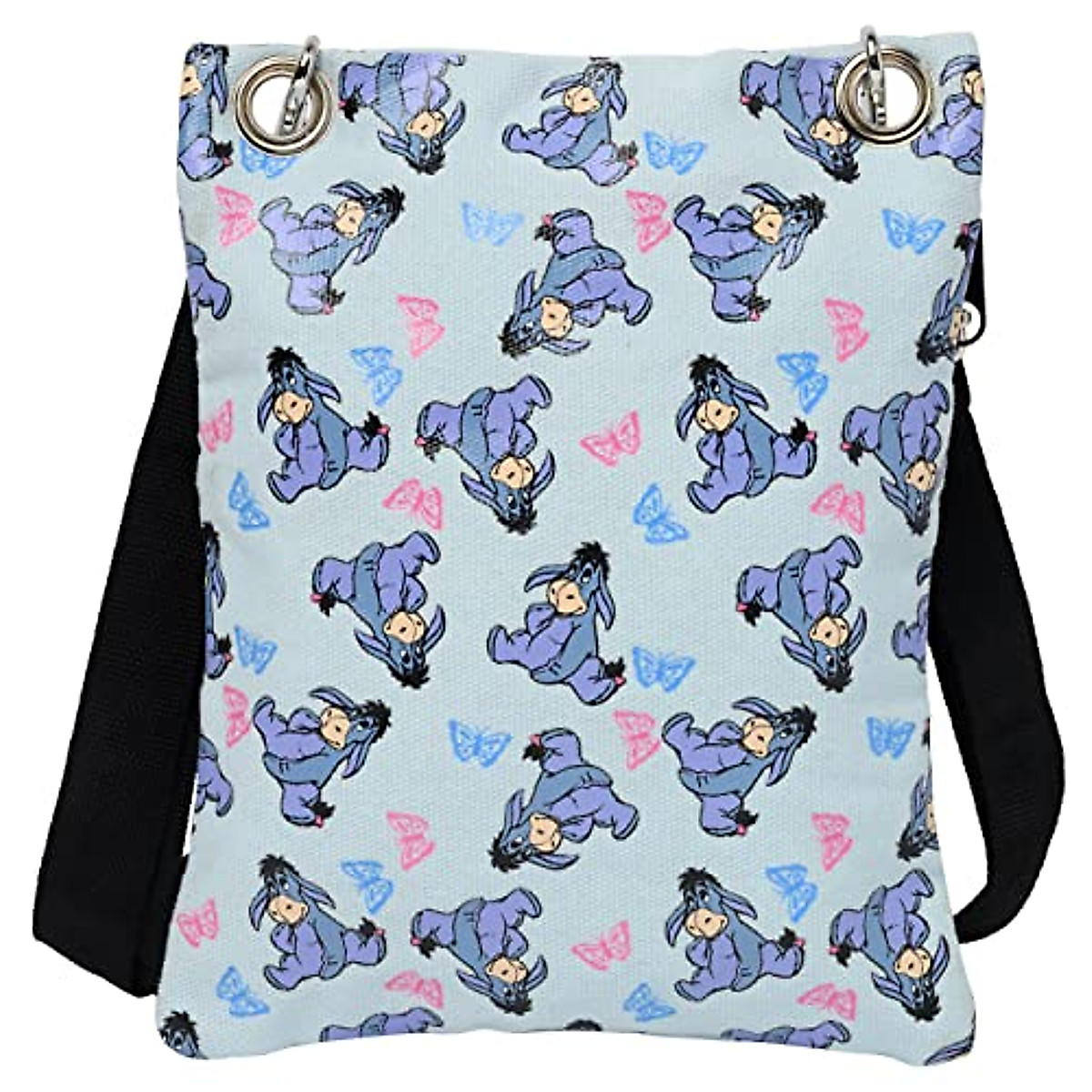 Disney Passport Crossbody Bag Eeyore Butterfly All Over Print (Light Blue)